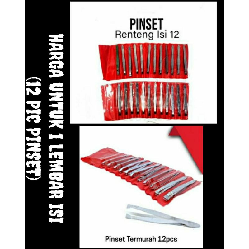 Jual Grosir/ Pinset Pencabut Bulu Alis Harga untuk 1 lembar ( isi 12 ...