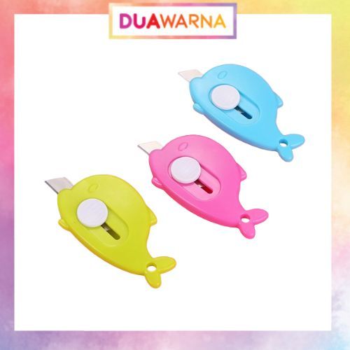 Jual DuaWarna Cutter Mini Motif Dolphin/Pisau Cutter Mini Motif ...