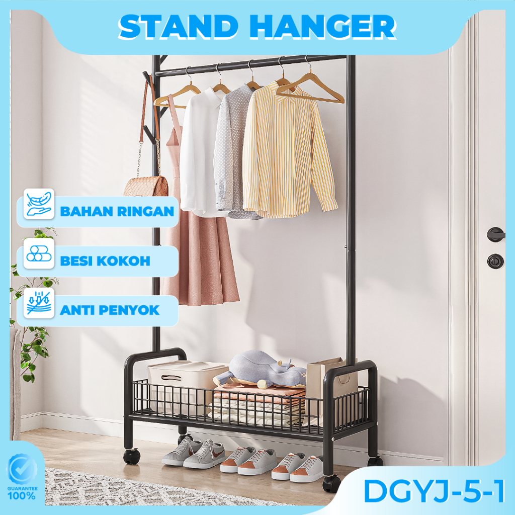 Jual Stand Hanger Baju Tas Sepatu Jemuran Baju Minimalis -WD | Shopee ...