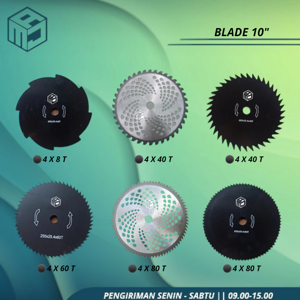 Jual Blade 10" Mata Pisau Potong Rumput Bulat 10"/Grass Cutter BG328 ...