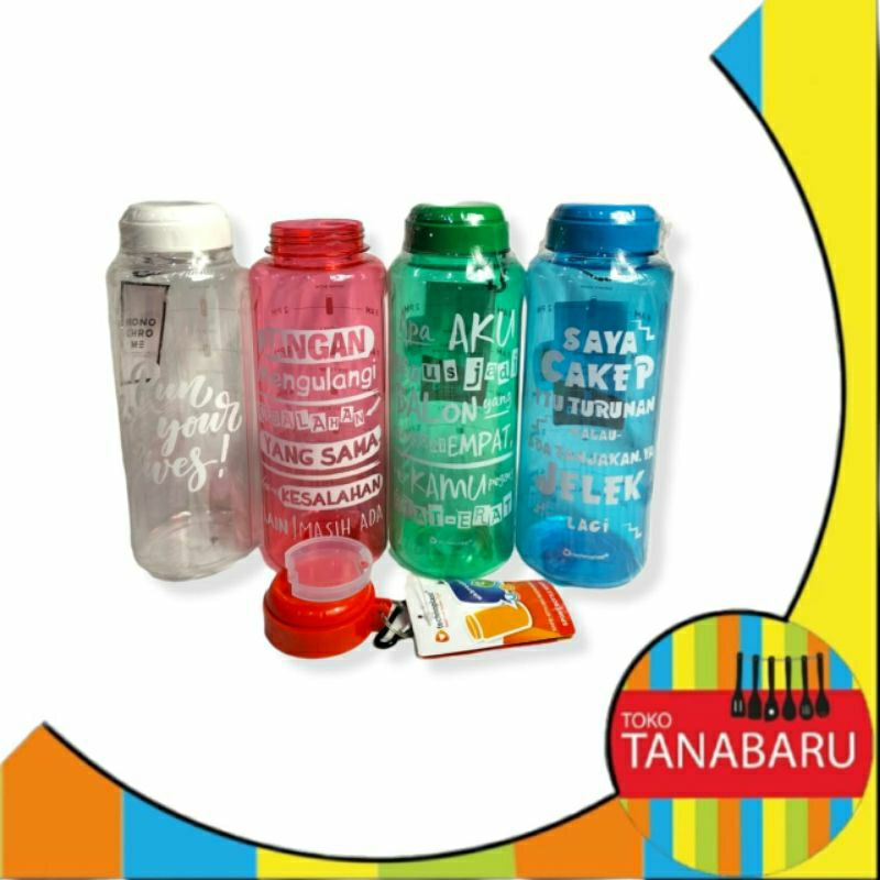 Jual Botol air minum / Technoplast Quotes sport bottle 1150ml | Shopee ...