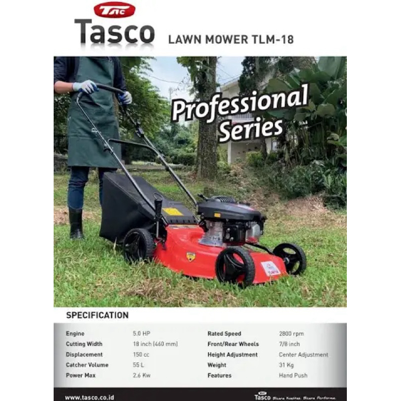 Jual Mesin potong rumput dorong TASCO TLM-18” + keranjang | Shopee ...