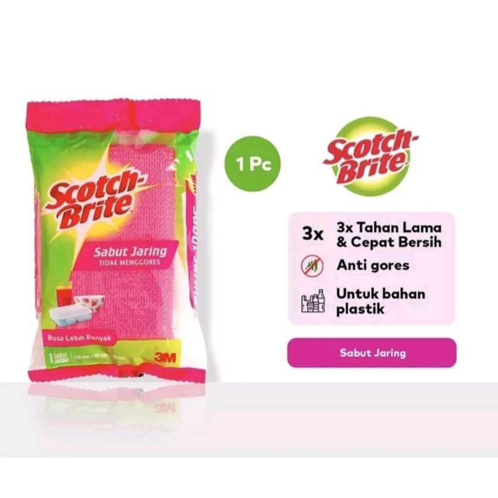 Jual 3M Scotch Brite Sabut Jaring ID-T60 Sabut Cuci Alat Plastik MURAH ...
