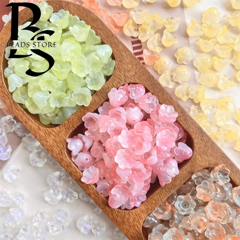 Jual [COD Ready stock] 15pcs-10gr Bellflower Ombre Beads Mote Manik ...
