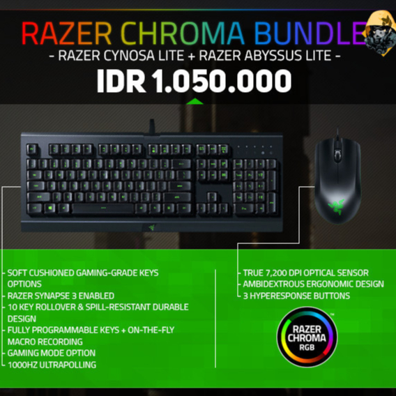 Jual Razer Cynosa Lite & Abyssus Lite Chroma Bundle Gaming Keyboard Mouse | Shopee Indonesia