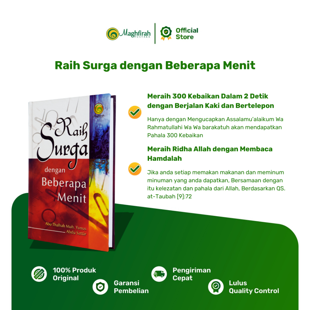 Jual Maghfirah Pustaka Raih Surga Dengan Beberapa Menit Buku Motivasi ...