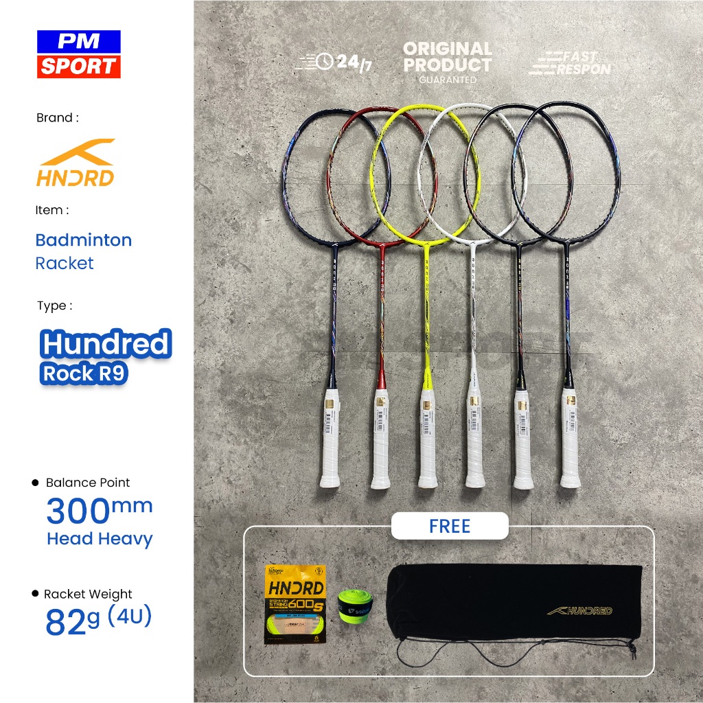 Jual RAKET BADMINTON / BULUTANGKIS HUNDRED ROCK R9 ORIGINAL | Shopee ...