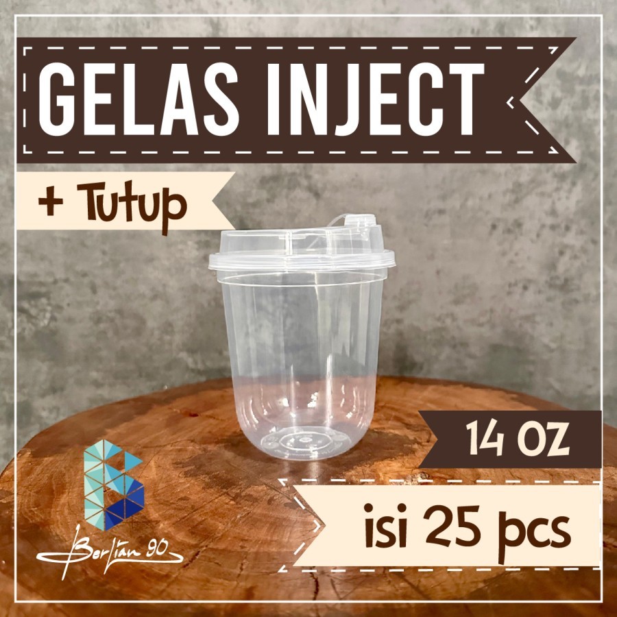 Jual Cup Injection 14oz / Gelas Plastik Tebal | Shopee Indonesia