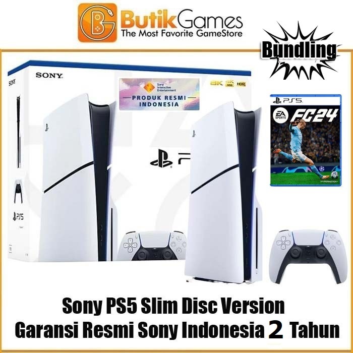 Jual Sony PS5 PlayStation 5 Slim Disc Version Bundle Fifa FC24 | Shopee ...