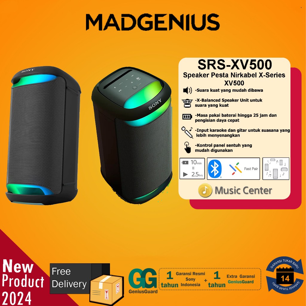 Jual SONY Original Bluetooth Speaker Sony SRS-XV500 / Speaker Pesta ...