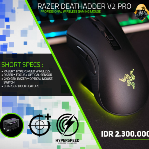 Jual Razer Deathadder V2 Pro Wireless Ergonomic Gaming Mouse | Shopee ...
