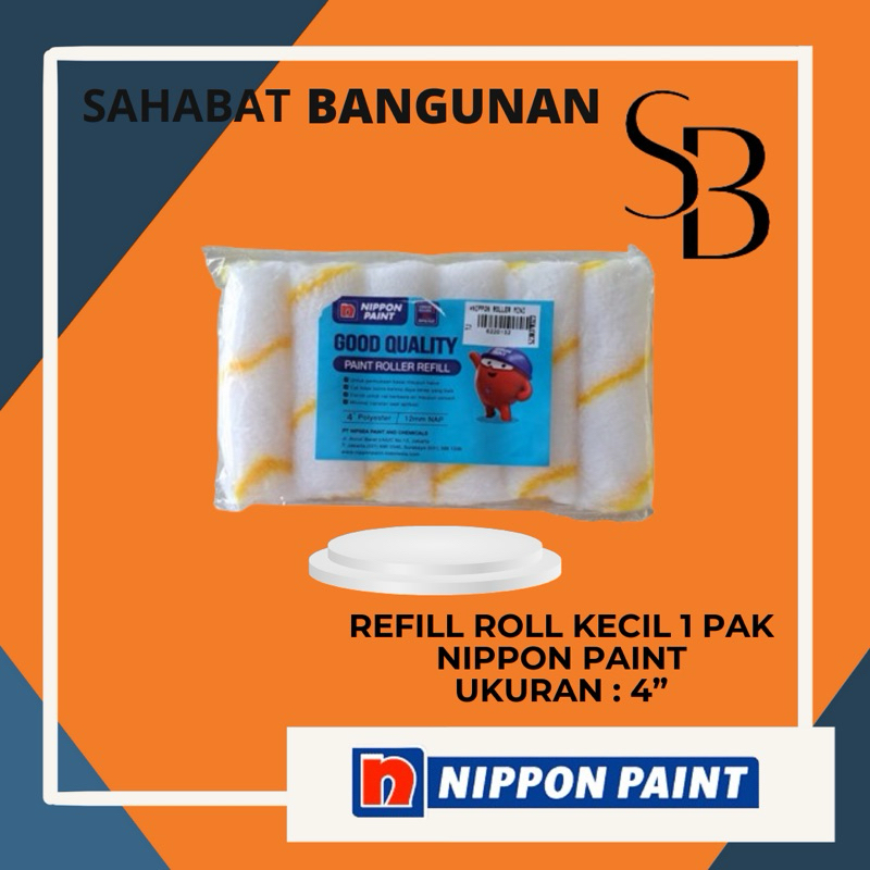 Jual Bulu Rol Kapal Refill 4 inch Nippon Paint refill bulu roll 4 ...