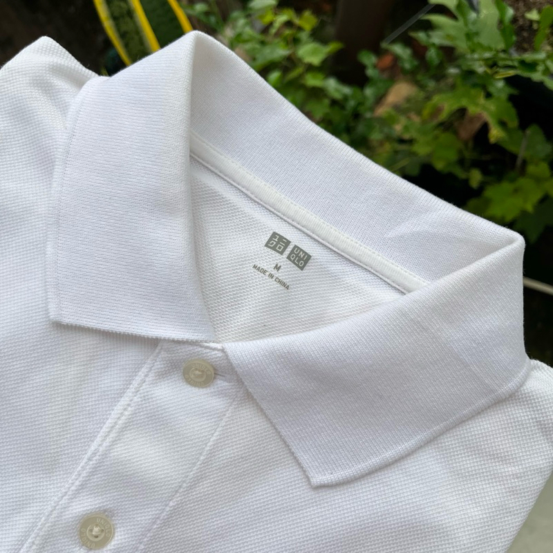 Jual Polo Shirt UNIQLO Basic White (M) | Shopee Indonesia