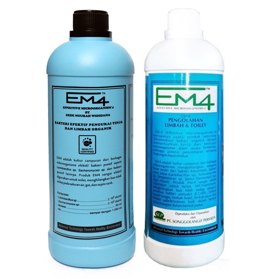 Jual EM4 BIRU / LIMBAH & TOILET 1 LITER - Pupuk Cair Starter ...