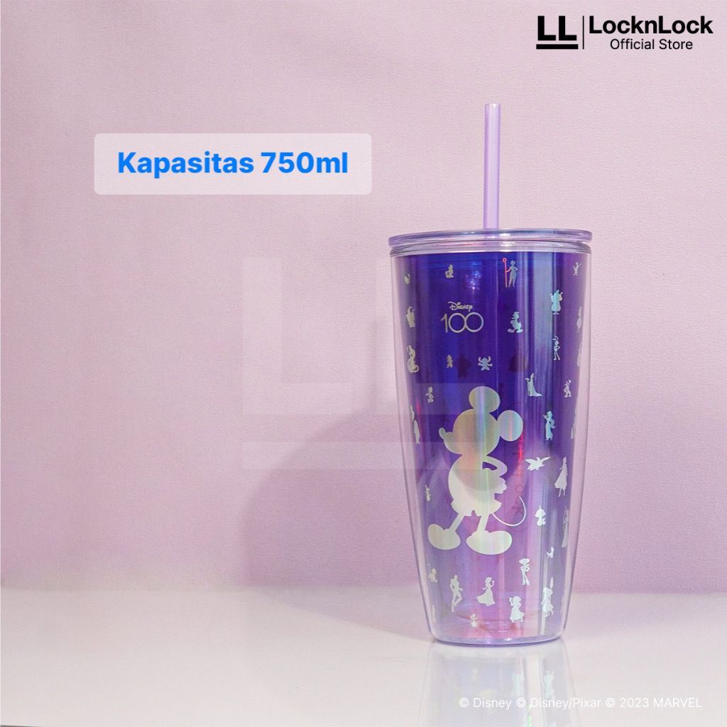Jual LOCK N LOCK DOUBLE WALL COLD CUP DISNEY 100 MICKEY MOUSE 750ML | Shopee Indonesia