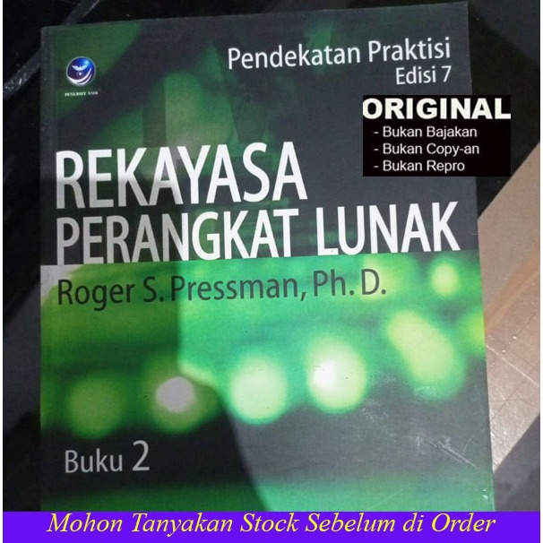 Jual REKAYASA PERANGKAT LUNAK PENDEKATAN PRAKTISI BUKU 2 EDISI 7 ...