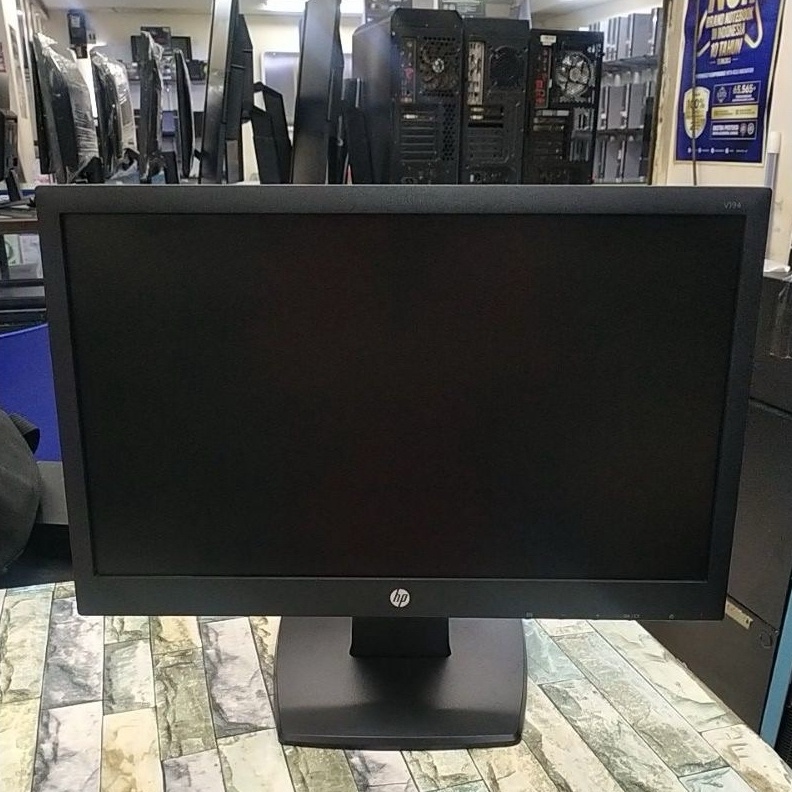 Jual MONITOR HP V1914 LED 19 INCH WIDESCREEN LIKE NEW KOMPLIT KABLE a ...