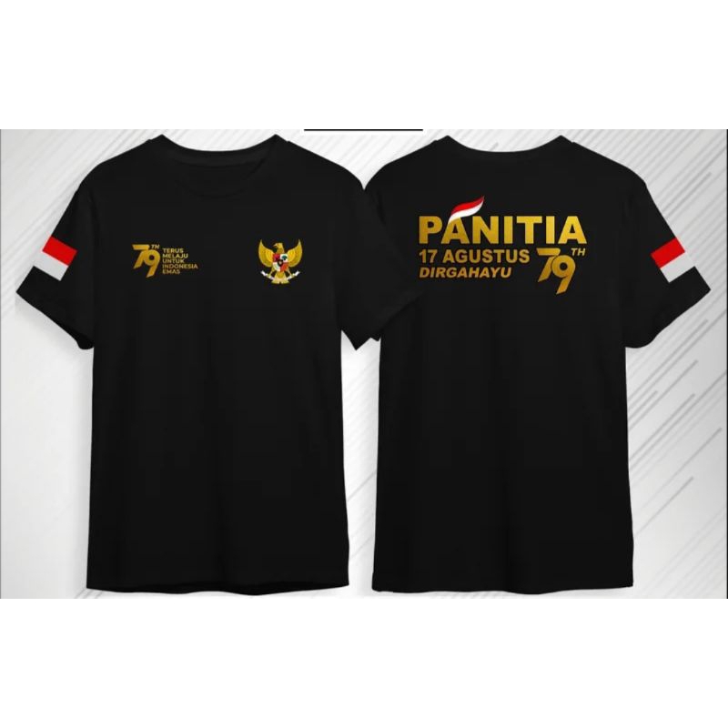 Jual kaos panitia HUT RI ke 79 INDONESIA DIRGAHAYU peria wanita kaos sablon kaos murah distro ...