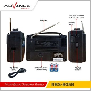 Jual ADVANCE Speaker Radio RBS 805 / RBS 809 AM / FM / SW | Shopee ...