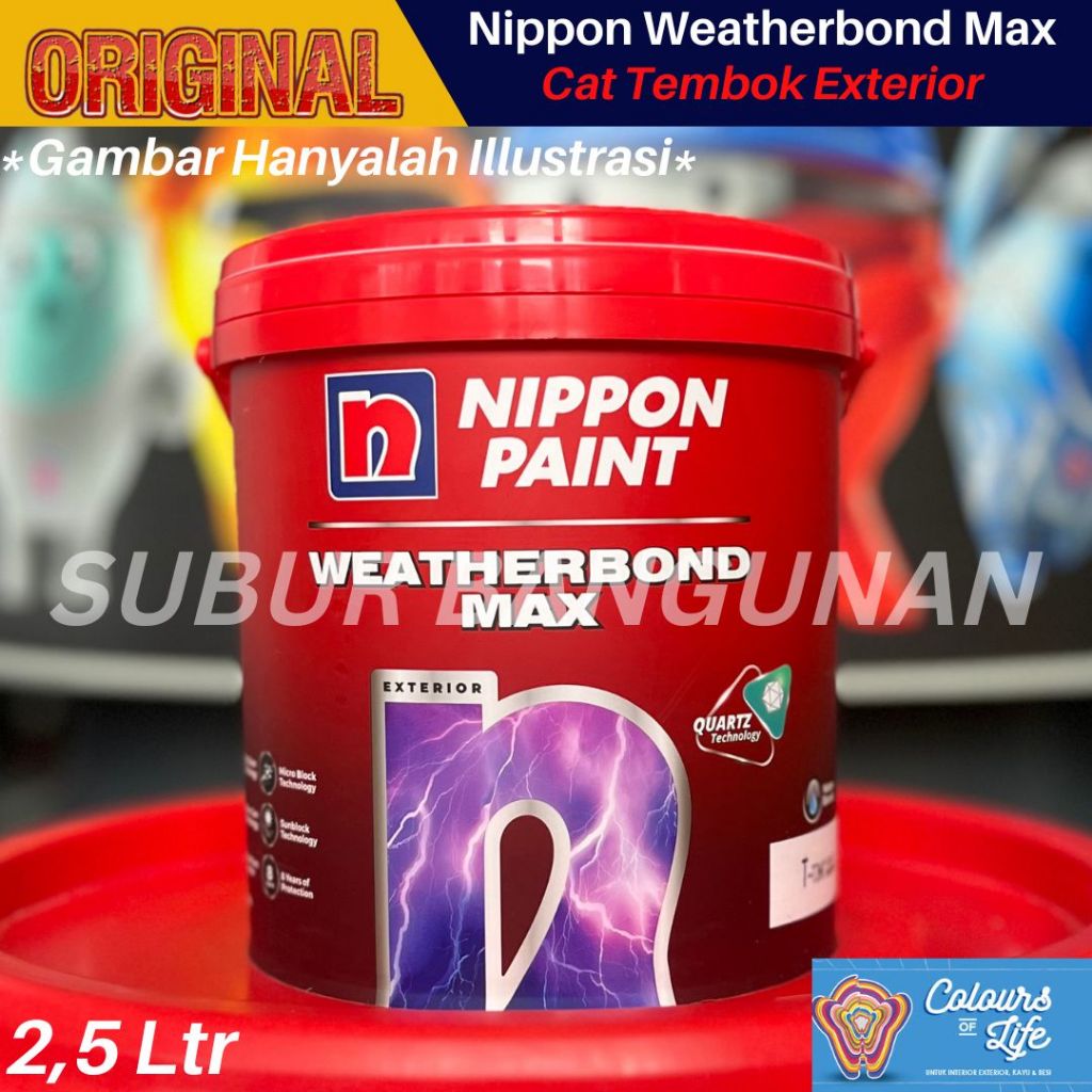 Jual NIPPON WEATHERBOND MAX 2.5L- CAT PREMIUM EKSTERIOR Colours Of Life ...