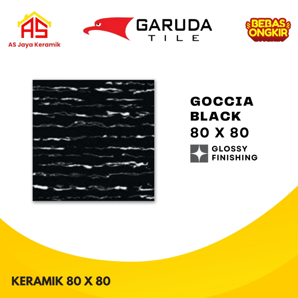 Jual Keramik Lantai I Lantai Granit I 80 x 80 Gocia Black I Garuda Tile ...