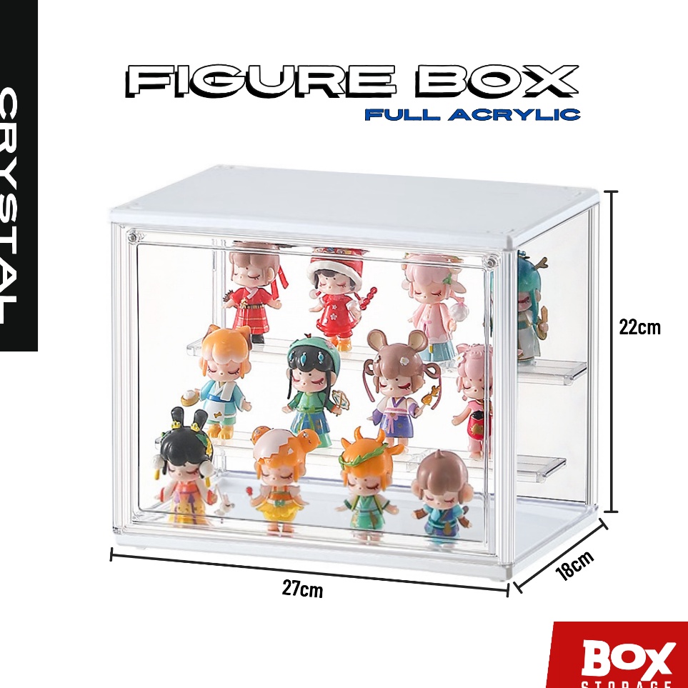 Jual Update Stok CRYSTALAction Figure Display Box White Acrylic Pop ...