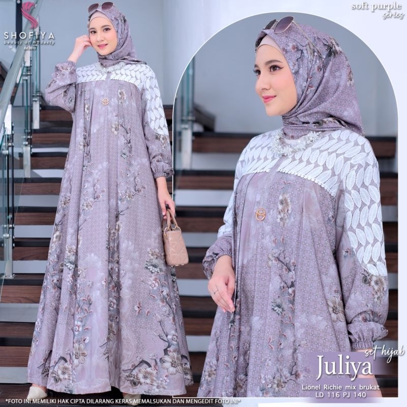 Jual JULIYA SET HIJAB by SHOFIYA Solo bahan Lionel Richie mix BRUKLAT ...
