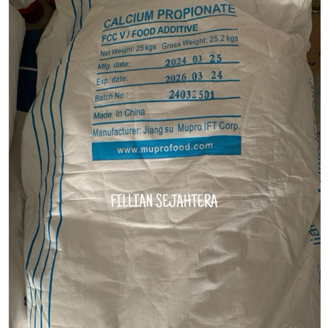 Jual Calcium Propionate Powder Mupro Ex. RRC FOOD GRADE Anti Tengik ...