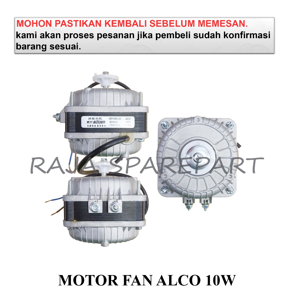 Jual MFA10W DINAMO MOTOR KIPAS KULKAS SHOWCASE FREEZER/MOTOR FAN ALCO ...