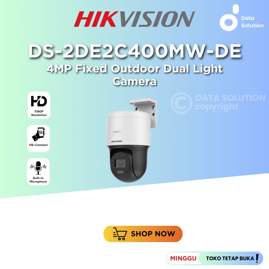 Jual Hikvision DS-2DE2C400MW-DE 2-inch 4MP IR Mini PT Dome Network Camera | Shopee Indonesia