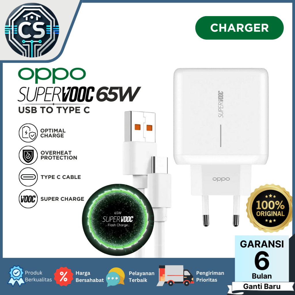 Jual Charger OPPO Original Type C Fast Charging 65 Watt Support Super ...