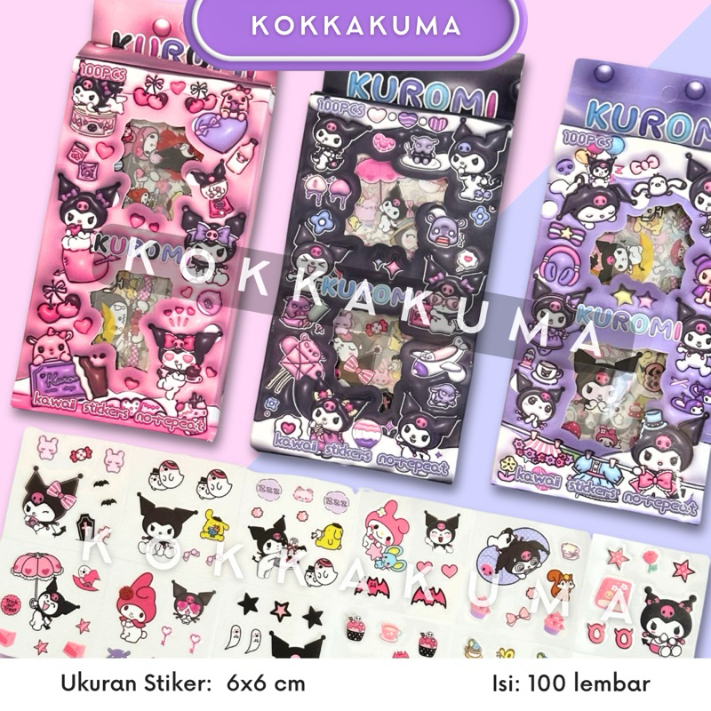Jual ( KKM ) KUROMI Sticker Box NONO / MOMO 2D Dekorasi Ana perempuan ...