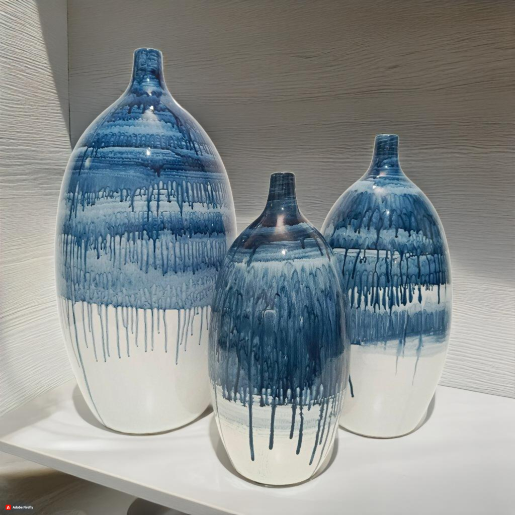 Jual Bosca Living - Pacific Blue Guci Vase / Guci Keramik Antik ...