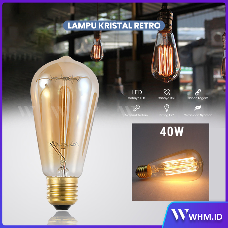 Jual LAMPU LED 4W/40W FILAMEN G45/ST64/G125/T30 BOHLAM PIJAR KACA 4W ...