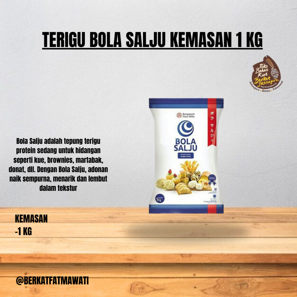 Jual BUNGASARI BOLA SALJU 1 KG TEPUNG TERIGU PREMIUM / TEPUNG SERBAGUNA ...