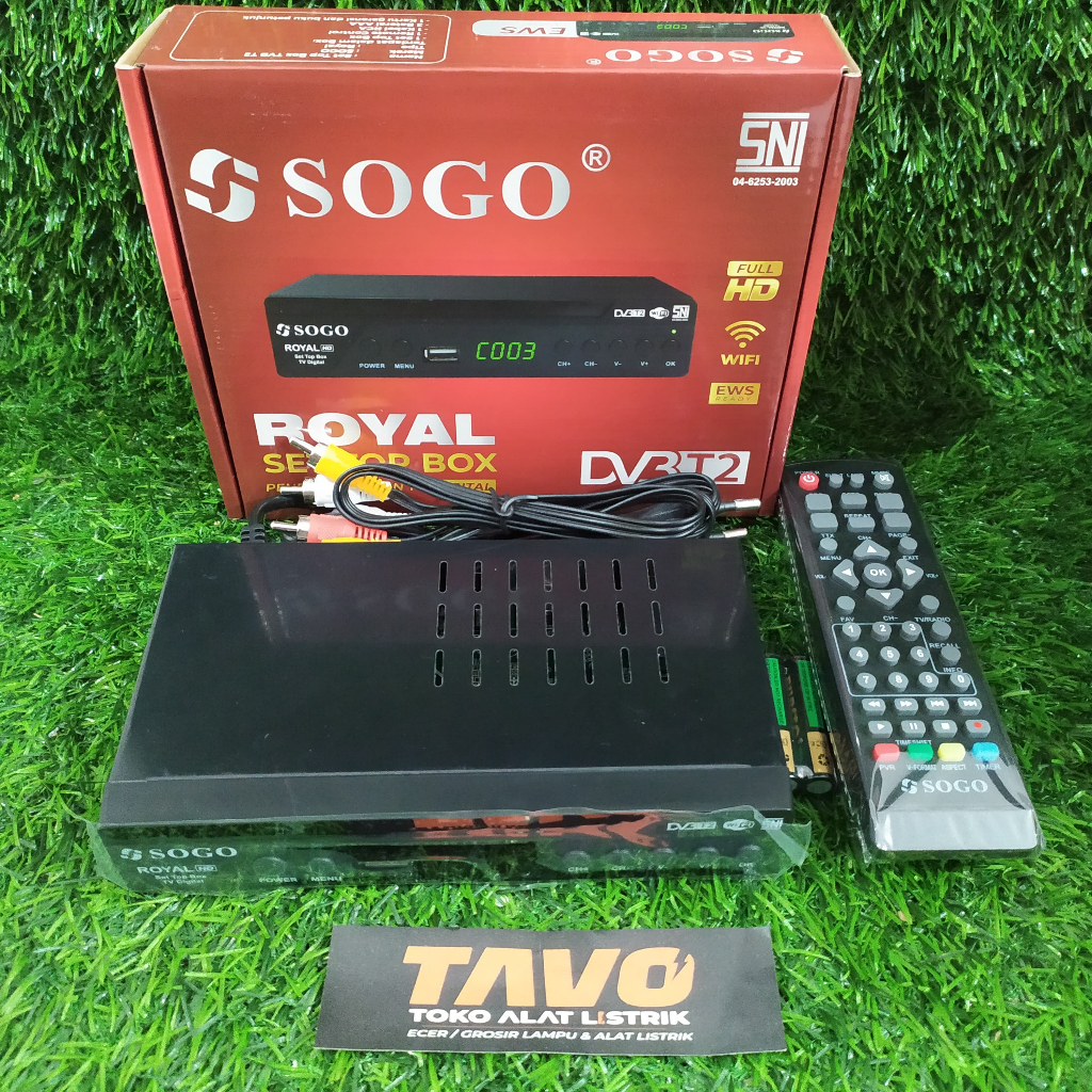 Jual Set Top Box DVB-T2 Sogo Royal Receiver Siaran TV Digital HD STB-ORIGINAL | Shopee Indonesia