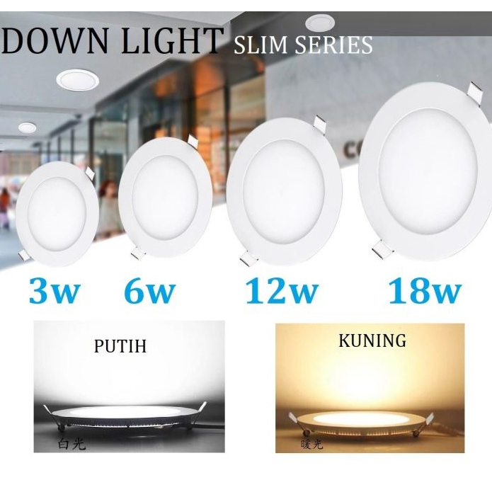 Jual Lampu Led - Downlight LED Inbow 3W 6W 12W 18W 24W Bulat ...