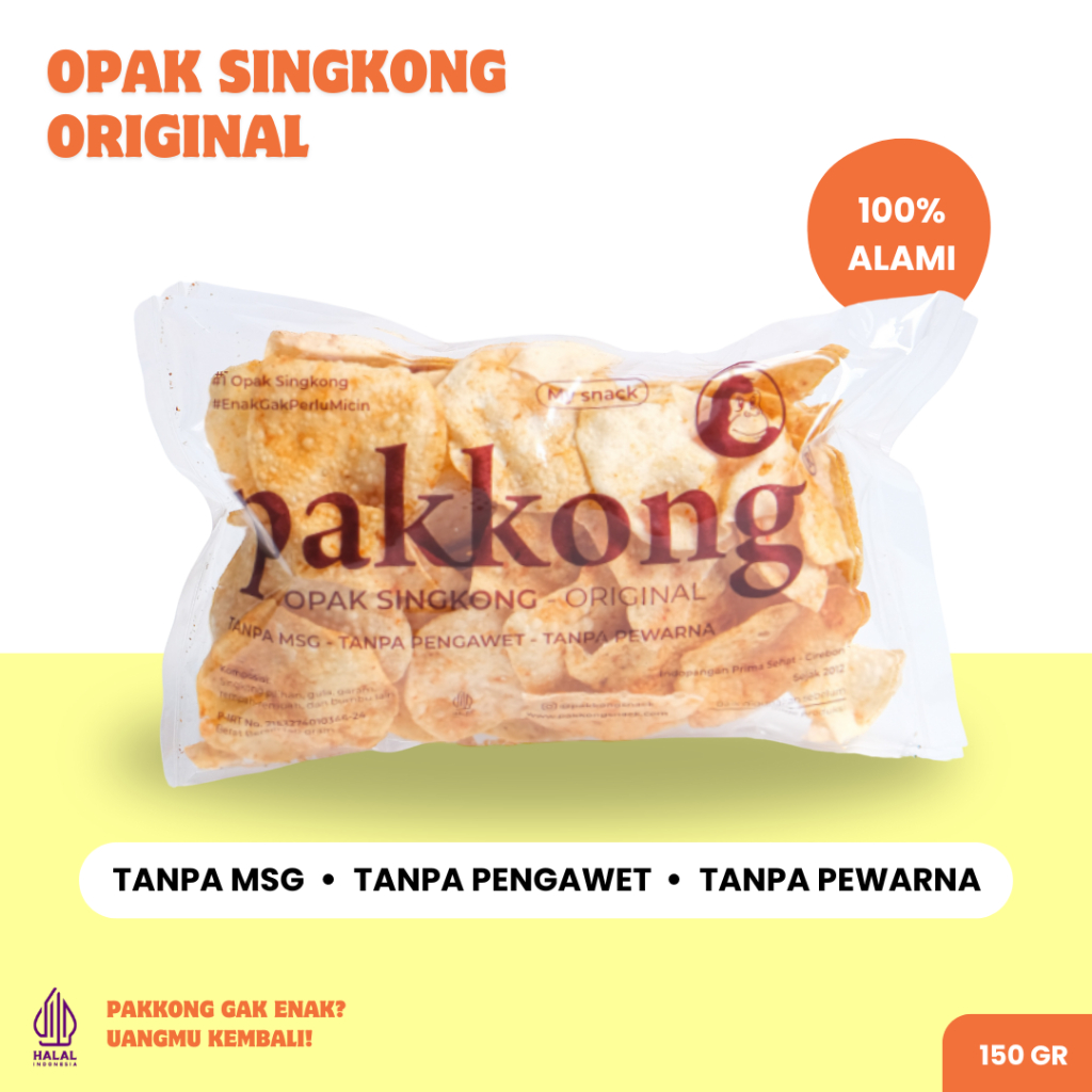 Jual PAKKONG SNACK Opak Singkong (Rasa Original) - Snack Keripik ...
