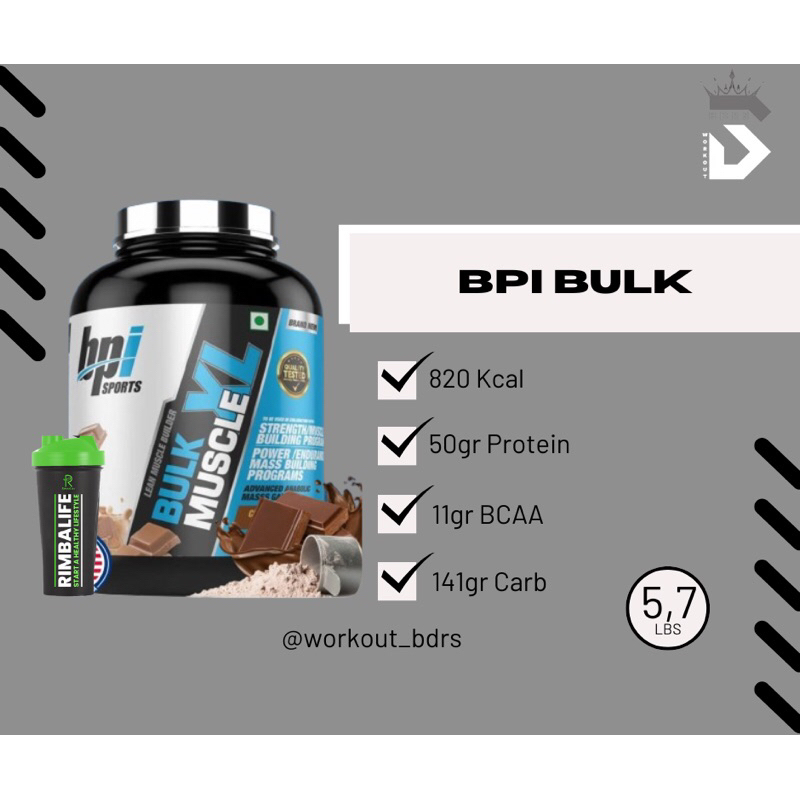 Jual BPI BULK MUSCLE 5,7Lbs - Suplement Fitness - Suplement Bulking ...