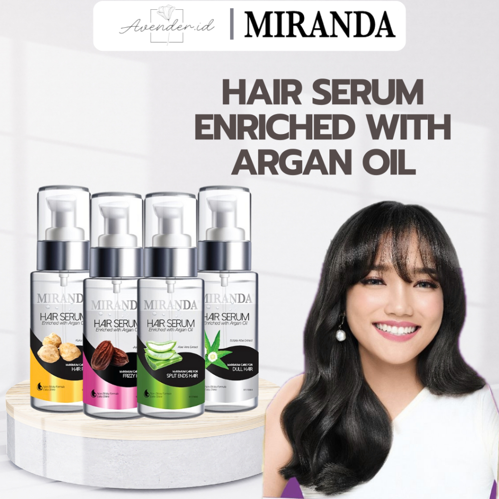 Jual (GET 1 GIFT) MIRANDA Hair Serum 100ml, vitamin rambut rontok dan ...