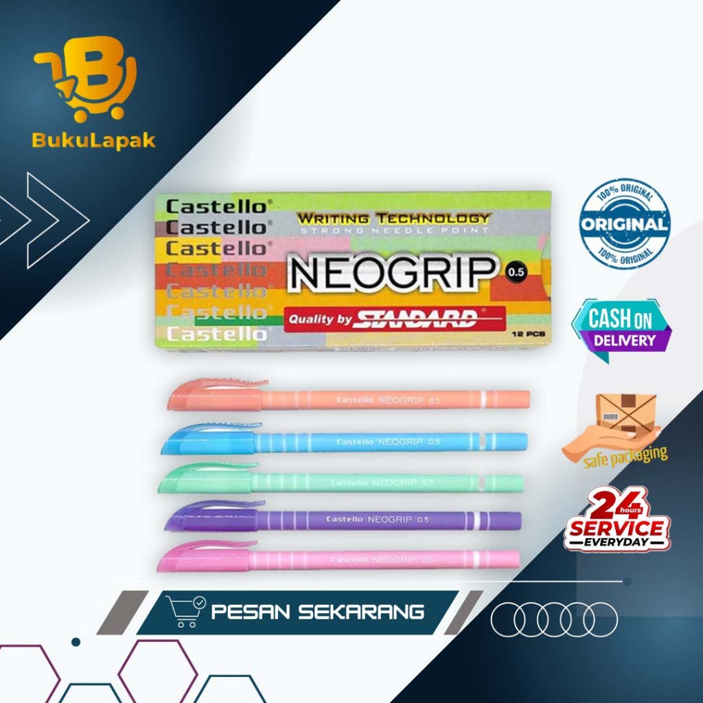 Jual Standard Pen - AE7 Castello Neogrip 0.5 ( Pulpen, Pena, Ballpoint ...