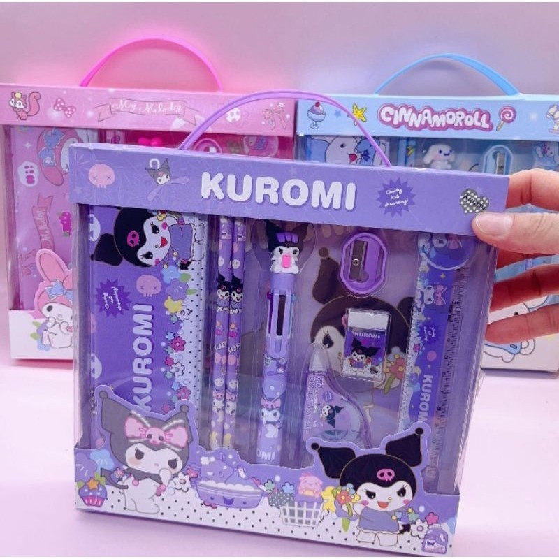 Jual PAKET STUDY SET SET ALAT TULIS MOTIF KUROMI CINAMOROLL MELODY 8026 ...