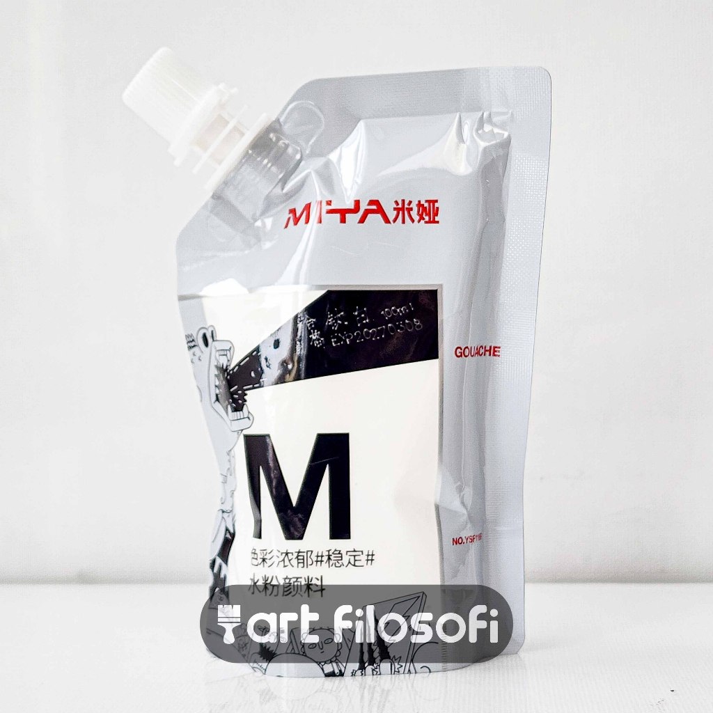 Jual Miya Himi Gouache Refill 100ml Titanium White | Cat Air Gouache ...