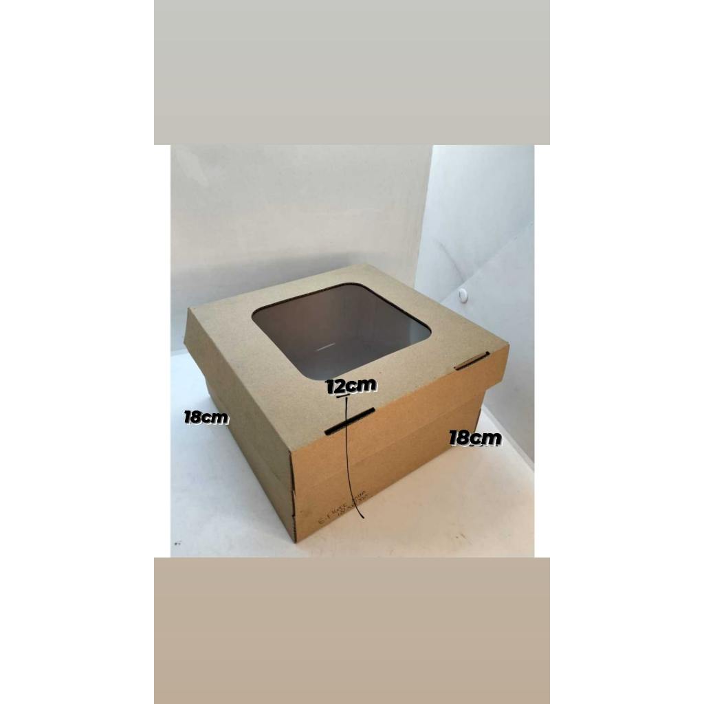 Jual CAKE BOX MIKA 18X18X12 (5PCS) Kardus E-Flute | Shopee Indonesia