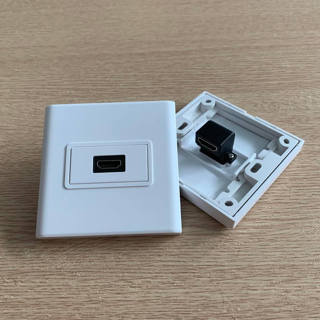 Jual Face Plate 1 HDMI L Stop Kontak HDMI Model L HDMI Face Plate Model ...