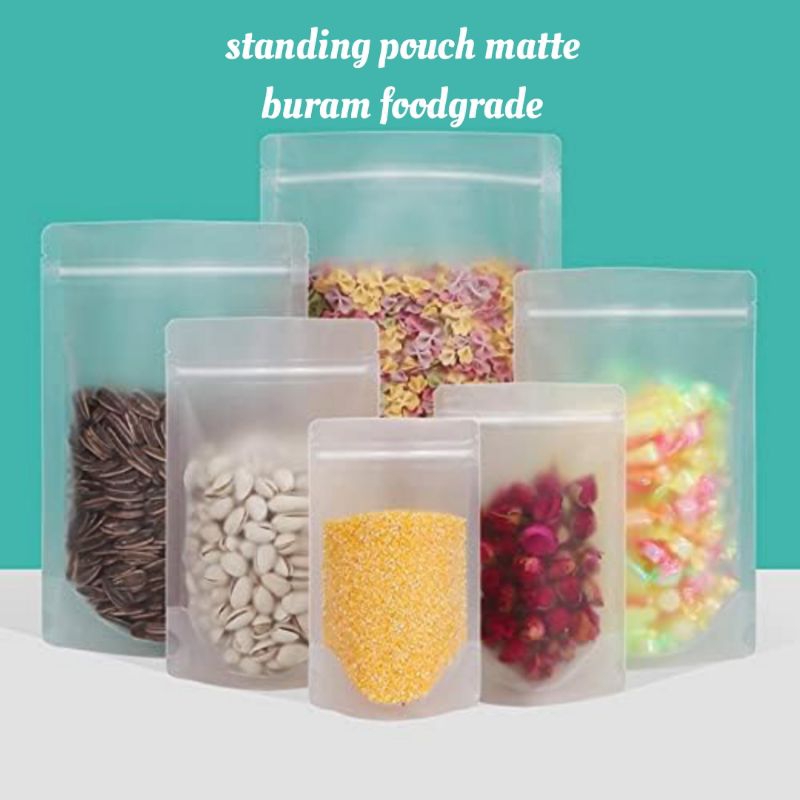 Jual STANDING POUCH MATTE DOVE BURAM | PLASTIK ZIPLOCK MAKANAN MATTE ...