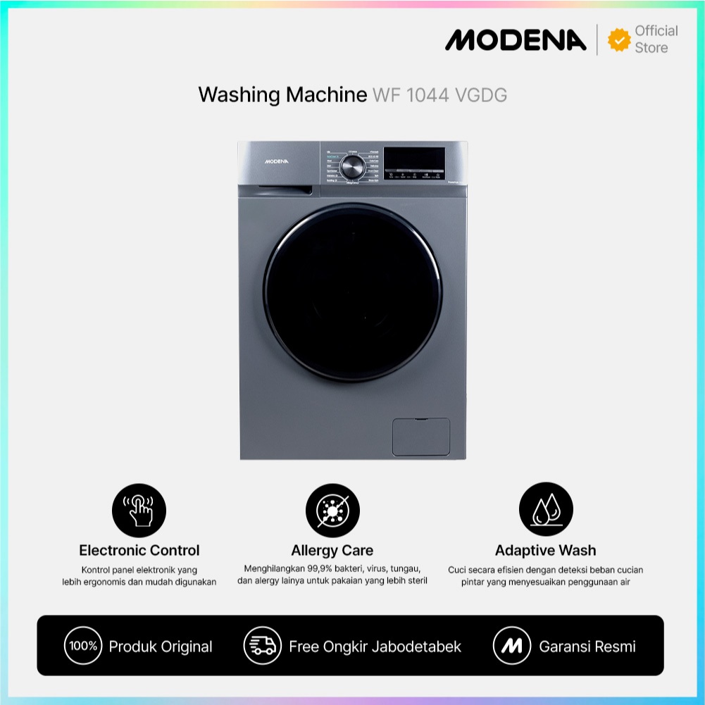 Jual MODENA Washing Machine - WF 1044 VGDG | Shopee Indonesia