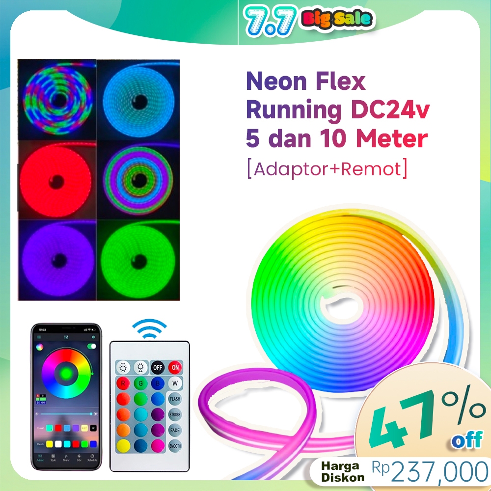Jual LED NEON FLEX.RUNNING DC24V (NAMA APK RHYTHM PRO) .PAKET LED NEON ...