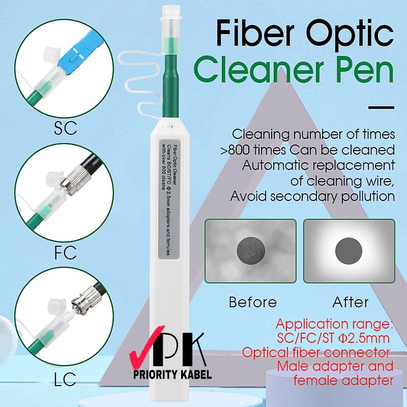 Jual ONE CLICK CLEANER SC/LC Pen Connector Fiber Optic For 1.25/2.5mm ...