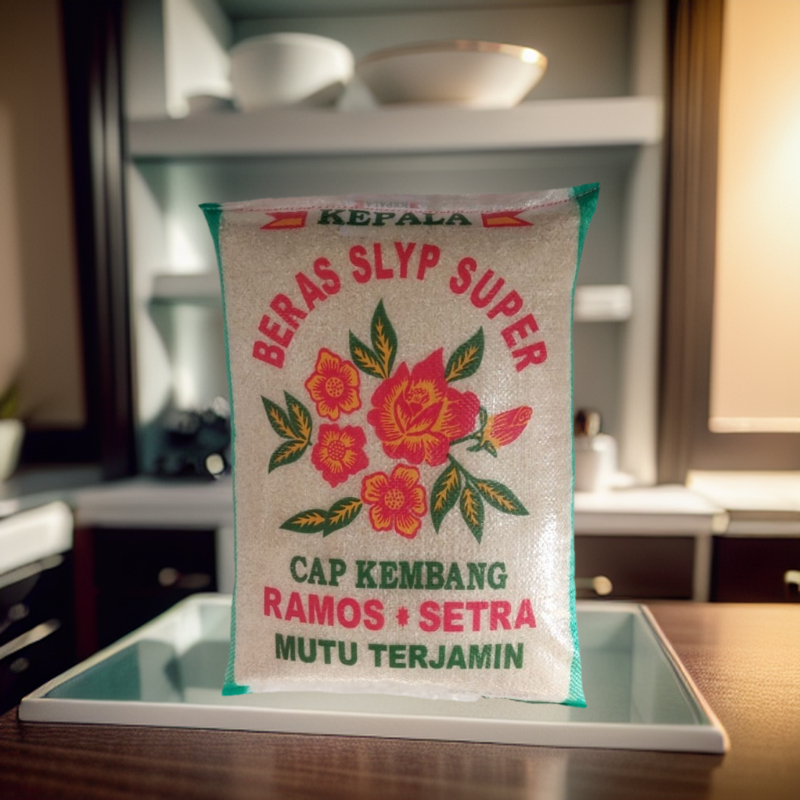 Jual 5 kg BERAS - Beras Cap Kembang Ramos Mutu Terjamin | Shopee Indonesia